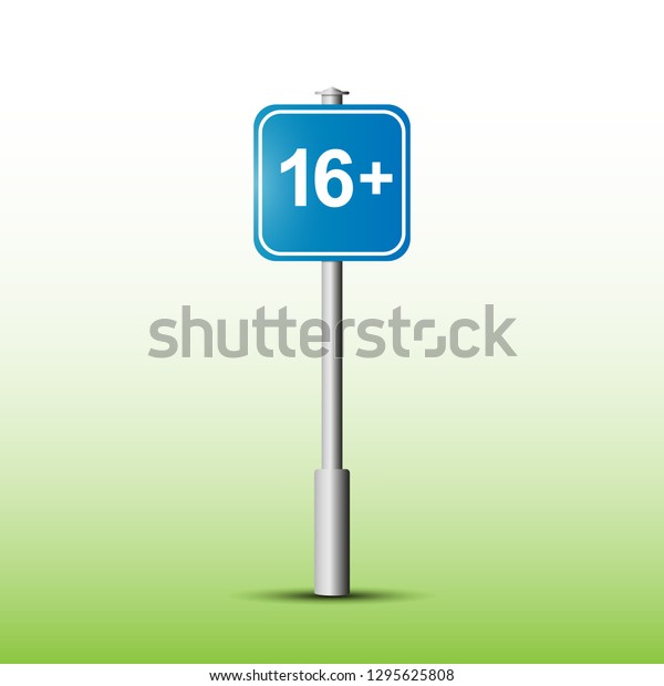 Information Sign Designation Age Limit 16 Stock Vector (Royalty Free ...
