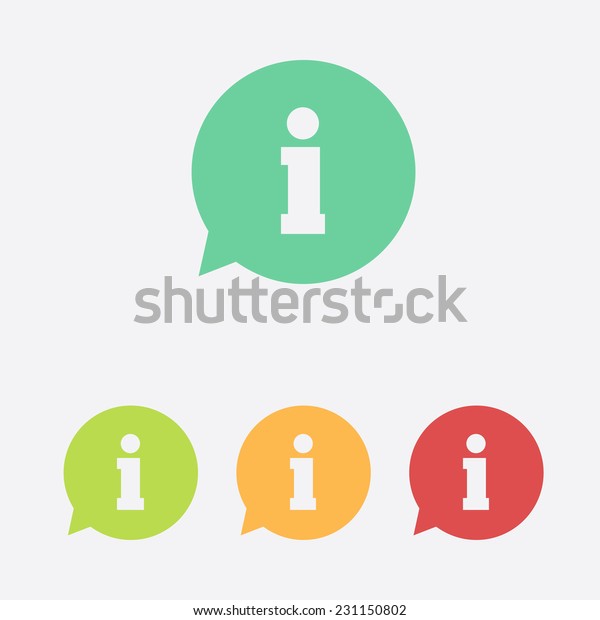 Information Sign Icon Info Speech Bubble Stock Vector (Royalty Free ...