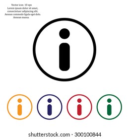 Information Sign Icon Vector Illustration Flat Stock Vector (Royalty ...