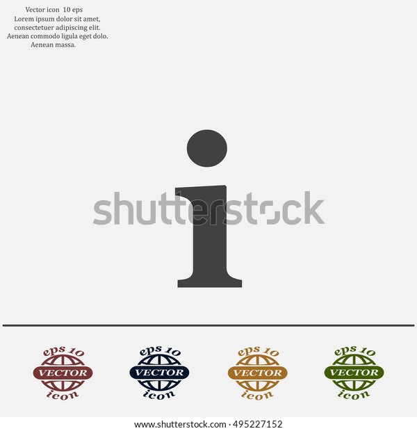 Information Sign Icon Vector Illustration Flat Stock Vector (Royalty ...
