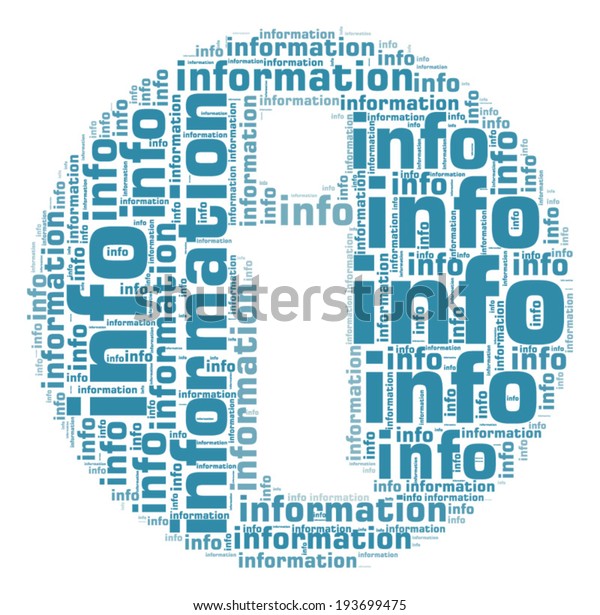 Information Sign Word Cloud Stock Vector (Royalty Free) 193699475 ...