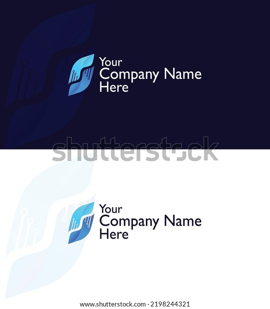 Information Technology Company Logo Concept Design Stock Vector ...