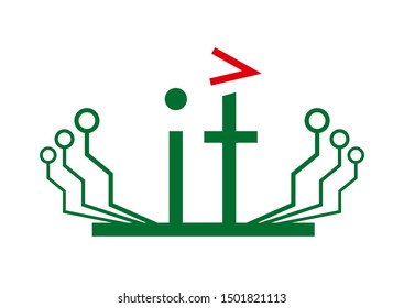 Information Technology Computer Company Logo Stock Vector (Royalty Free ...