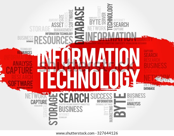Information Technology Word Cloud Business Concept Stock Vector ...