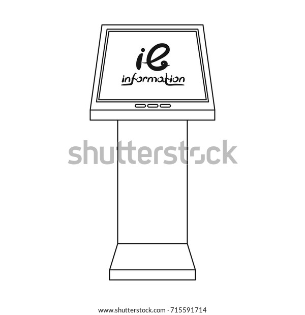 Information Terminal Terminals Single Icon Outline Stock Vector ...
