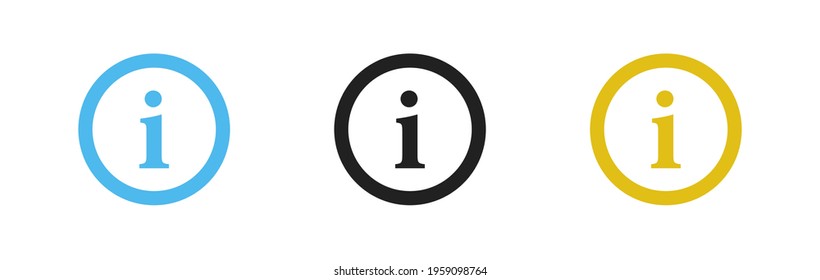 Information Vector Icons On White Background Stock Vector (Royalty Free ...