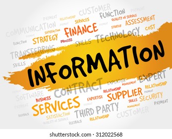 Information Word Cloud Business Concept Stock Vector (Royalty Free ...