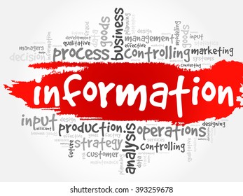 Information Word Cloud Business Concept Background Stock Vector ...