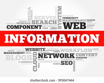 Information Word Cloud Education Concept Stock Vector (Royalty Free ...