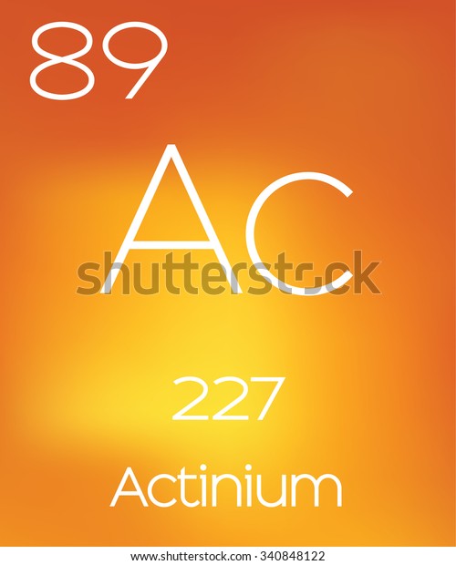 Informative Illustration Periodic Element Actinium Stock Vector ...