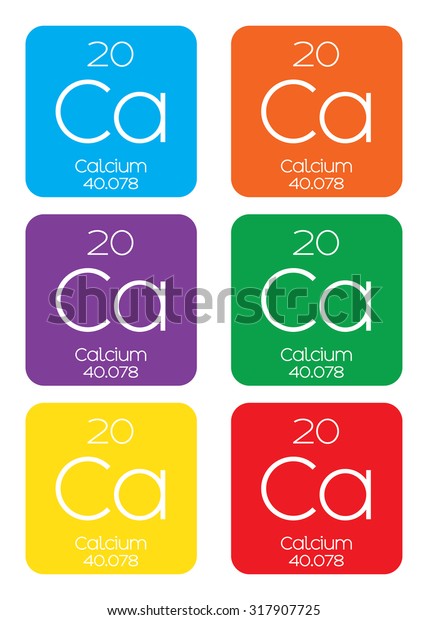 Informative Illustration Periodic Element Calcium Stock Vector (Royalty ...