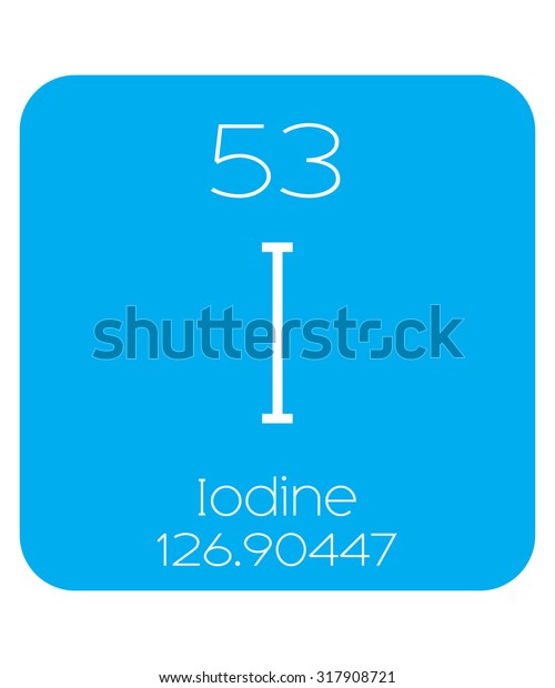 Informative Illustration Periodic Element Iodine Stock Vector (Royalty ...