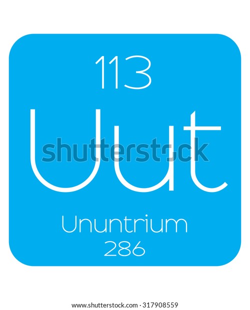 Informative Illustration Periodic Element Ununtrium Stock Vector ...