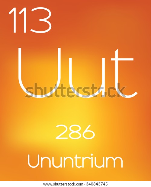 Informative Illustration Periodic Element Ununtrium Stock Vector ...