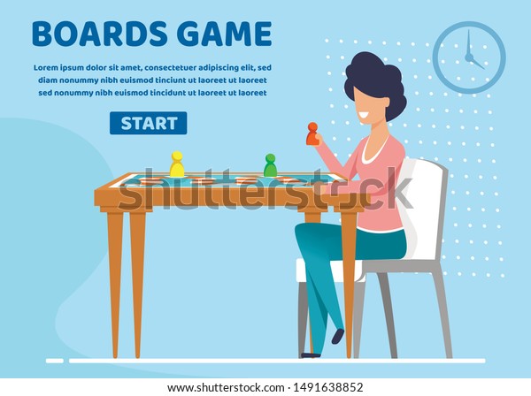 Informative Poster Boards Game Lettering Flat 库存矢量图（免版税）1491638852 ...