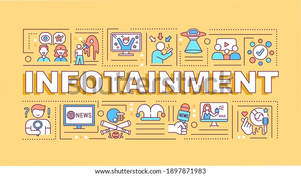 Infotainment Word Concepts Banner Soft News Stock Vector (Royalty Free ...
