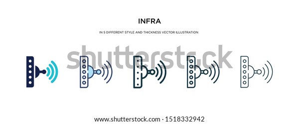 Infra Icon Different Style Thickness Vector: vector de stock (libre de ...