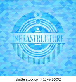 Infrastructure Light Blue Emblem Triangle Mosaic Stock Vector (Royalty ...