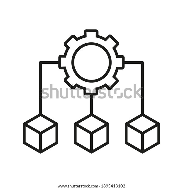 Infrastructure Outline Icon Thin Line Style Stock Vector (Royalty Free ...