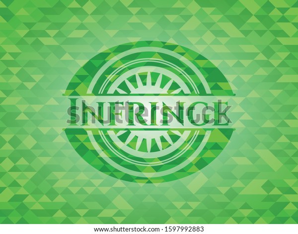 Infringe Green Emblem Mosaic Background Vector Stock Vector (Royalty ...