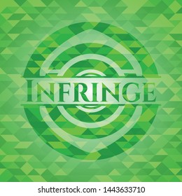Infringe Green Mosaic Emblem Vector Illustration Stock Vector (Royalty ...