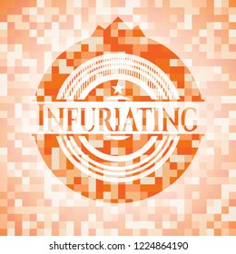 Infuriating Orange Mosaic Emblem Background Stock Vector (Royalty Free ...