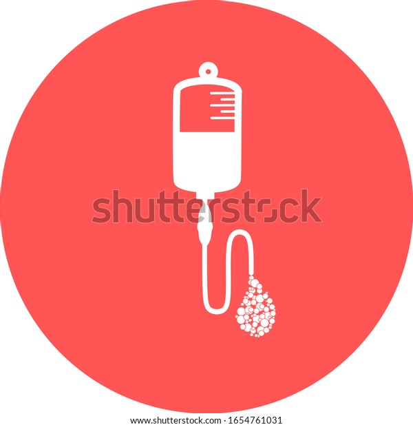 Infusion Red Circle Icon Stock Vector (Royalty Free) 1654761031