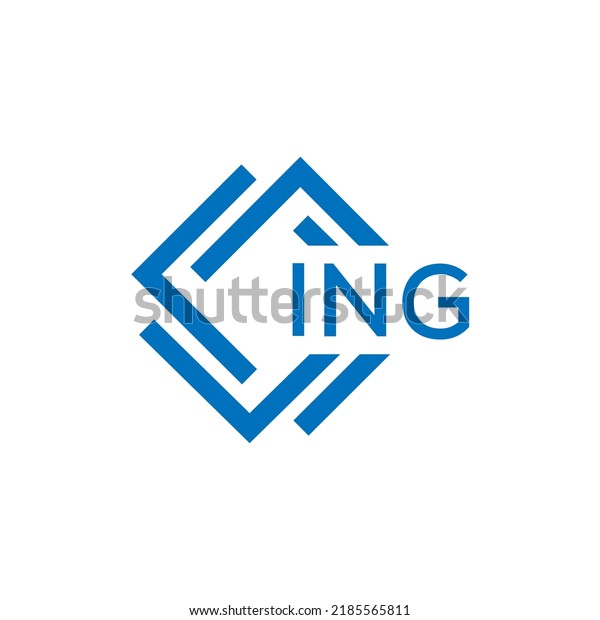 Ing Letter Logo Design On White Stock Vector (Royalty Free) 2185565811 ...