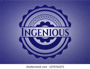 Ingenious Emblem Denim High Quality Background Stock Vector (Royalty ...