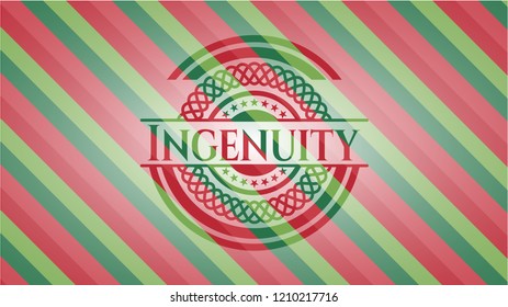 Ingenuity Christmas Emblem Background Stock Vector (Royalty Free ...