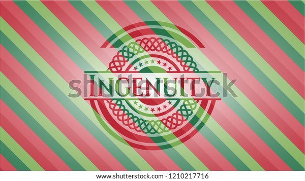 Ingenuity Christmas Emblem Background Stock Vector (Royalty Free ...
