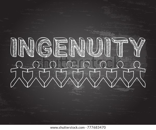 Ingenuity Text Hand Drawn Paper People Stock Vector (Royalty Free ...