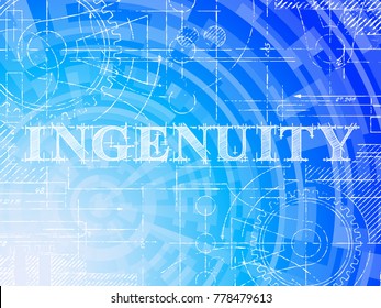 Ingenuity Word On High Tech Blueprint Stock Vector (Royalty Free ...