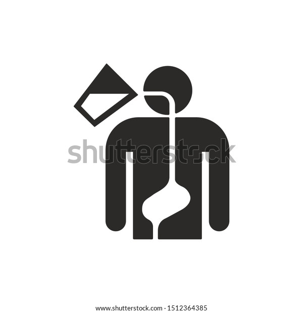 Ingestion Warning Sign Isolated On White Stock Vector (Royalty Free ...
