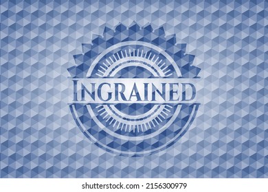 Ingrained Blue Hexagon Emblem Vector Illustration Stock Vector (Royalty ...