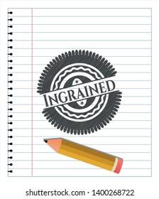 Ingrained Drawn Pencil Vector Illustration Detailed Stock Vector ...