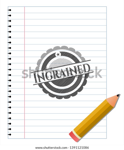 Ingrained Emblem Draw Pencil Effect Vector Stock Vector (Royalty Free ...