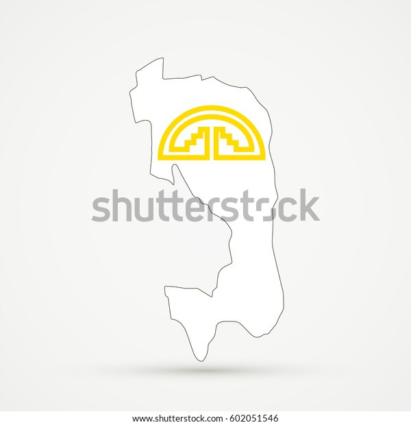 Ingushetia Map Andean Community Flag Colors Stock Vector (Royalty Free ...