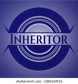 Inheritor Emblem Denim Texture Vector Illustration Stock Vector ...