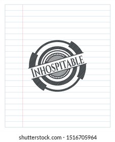 Inhospitable Pencil Draw Vector Illustration Detailed Stock Vector ...