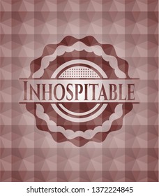 Inhospitable Red Seamless Emblem Geometric Background Stock Vector ...