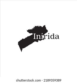 Inirida Map Black Lettering Design On Stock Vector (Royalty Free ...