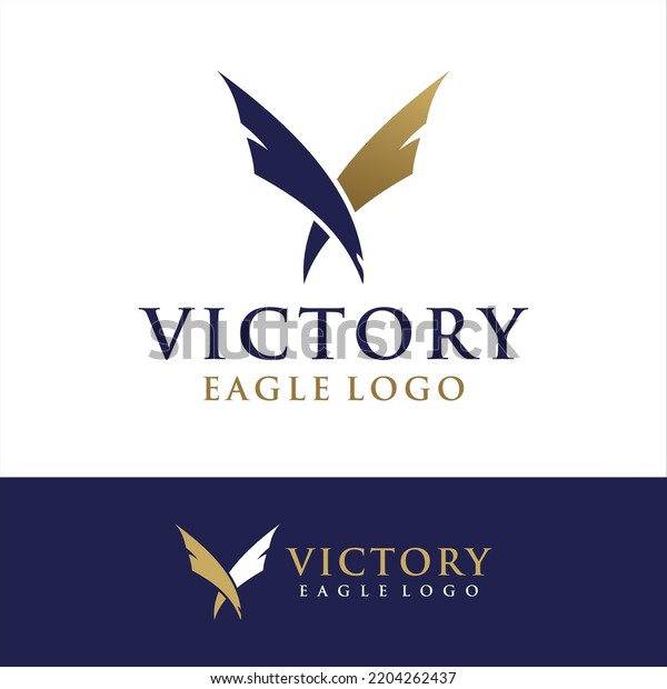 Inital V Logo Eagle Design Inspiration Stock Vector (Royalty Free ...