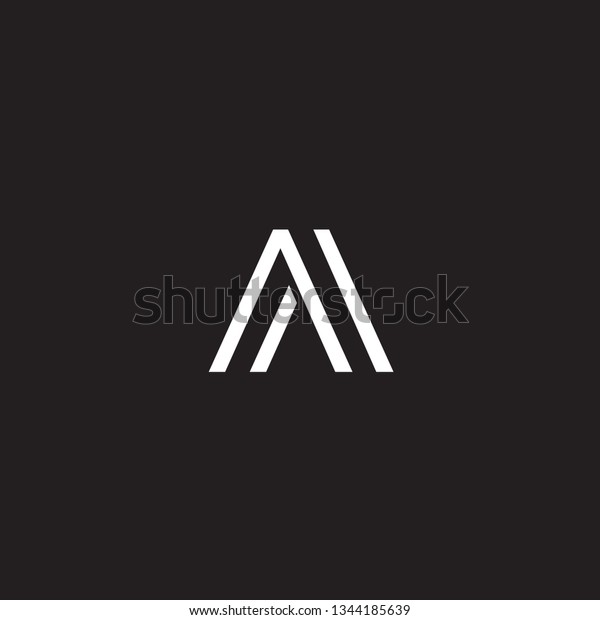 Initial Abstract Aa Logo Black Background Stock Vector (Royalty Free ...