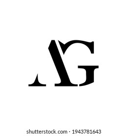 Initial Ag Letter Logo Design Monogram Stock Vector (Royalty Free ...
