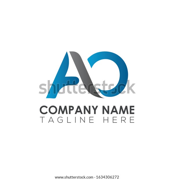 Initial Ao Letter Logo Modern Typography Stock Vector (Royalty Free ... Initial Ao Letter Logo Modern Typography Stock Vector (Royalty Free ...