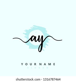Initial Ay Handwriting Logo Stock Vector (Royalty Free) 1316787464 ...