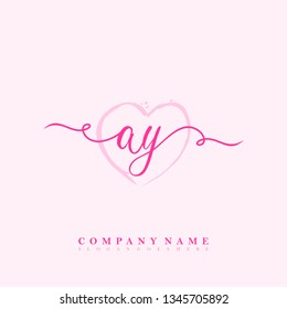 Initial Ay Handwriting Logo Stock Vector (Royalty Free) 1345705892 ...