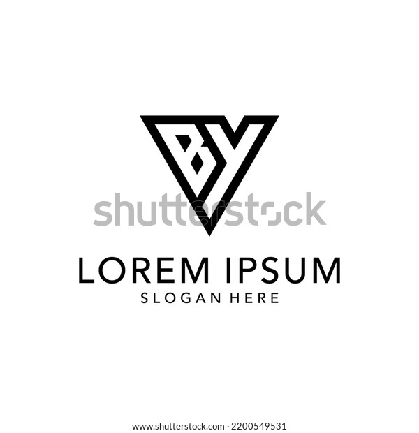 Initial B Y Logo Design Vector Stock Vector (Royalty Free) 2200549531 ...