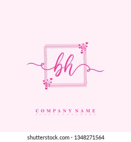 Initial Bh Handwriting Logo Stock Vector (Royalty Free) 1348271564 ...